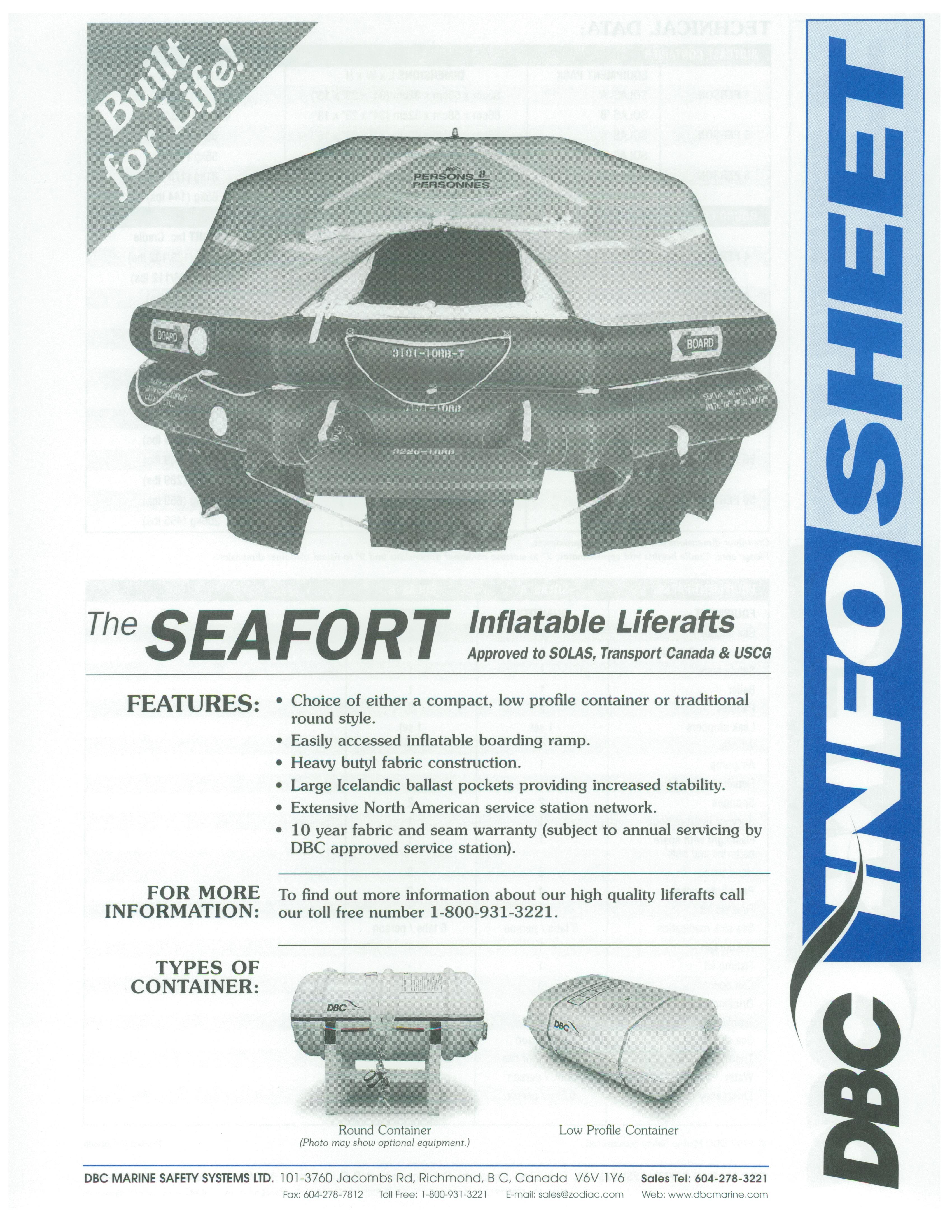 Catalogue - Équipements Survie Maritime